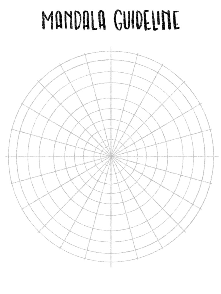 April Printable Mandala Guideline | PDF