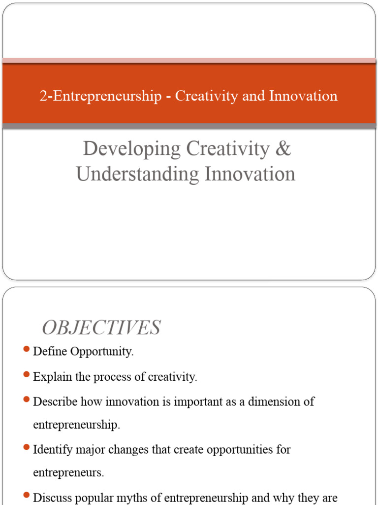 2. Developing creativity and understanding innovation v2 | PDF ...