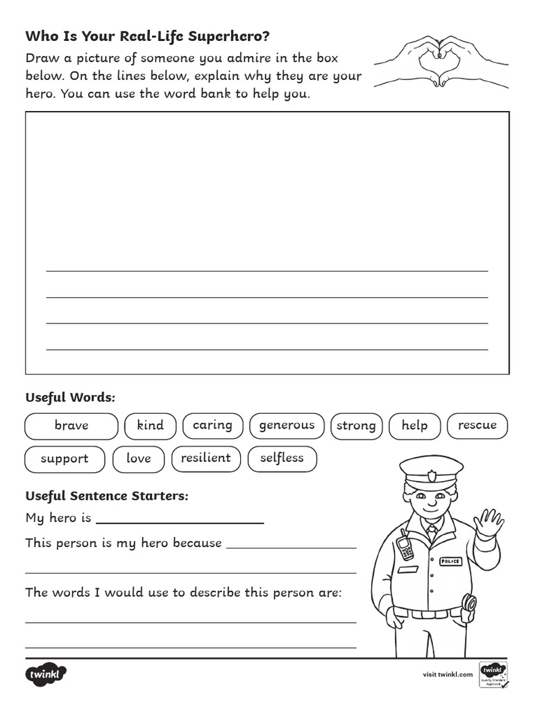 Cfe HW 1655460731 Who Is Your Real Life Superhero Activity Sheet - Ver ...