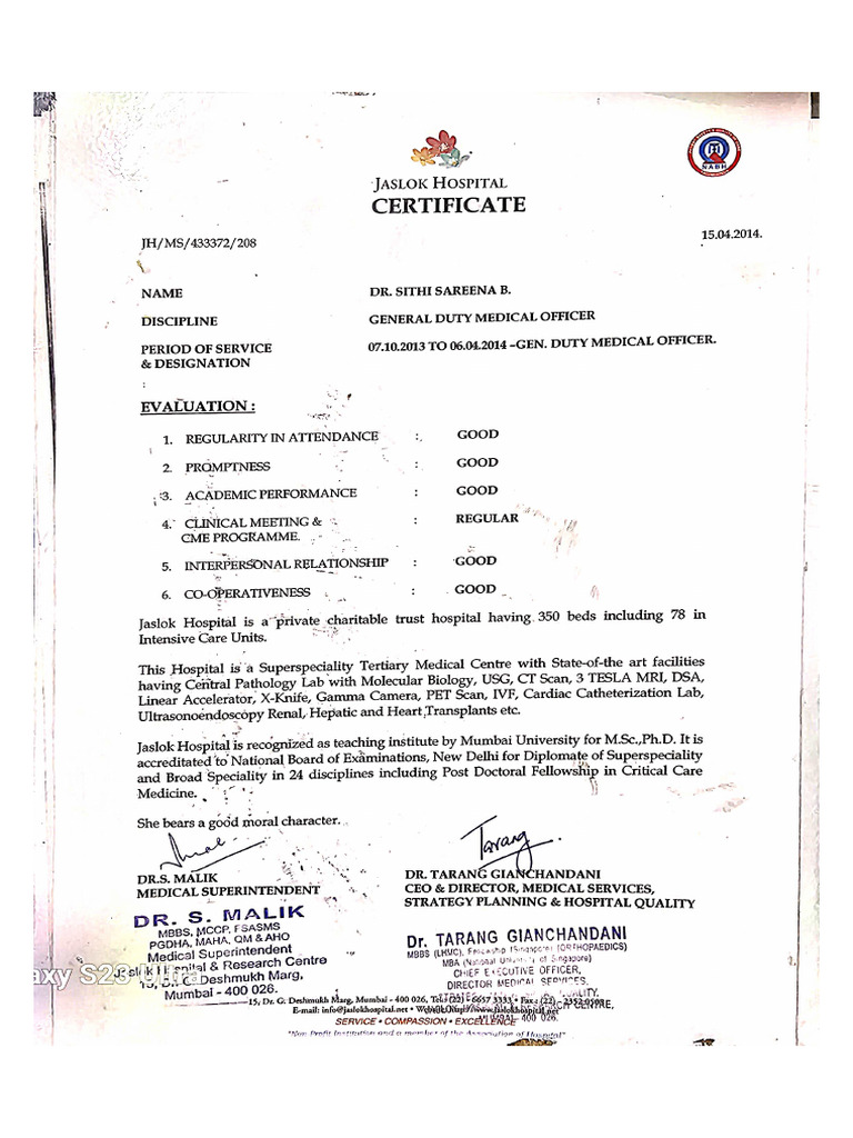 Experience Certificate | PDF