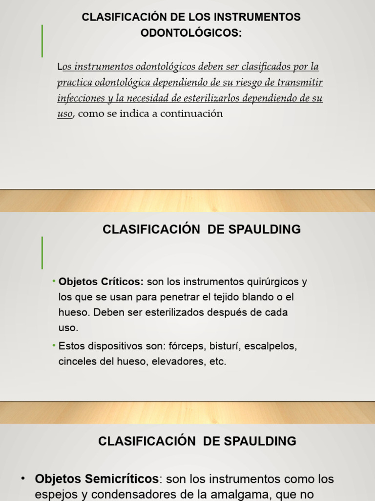 Clasificacion Spaulding | PDF