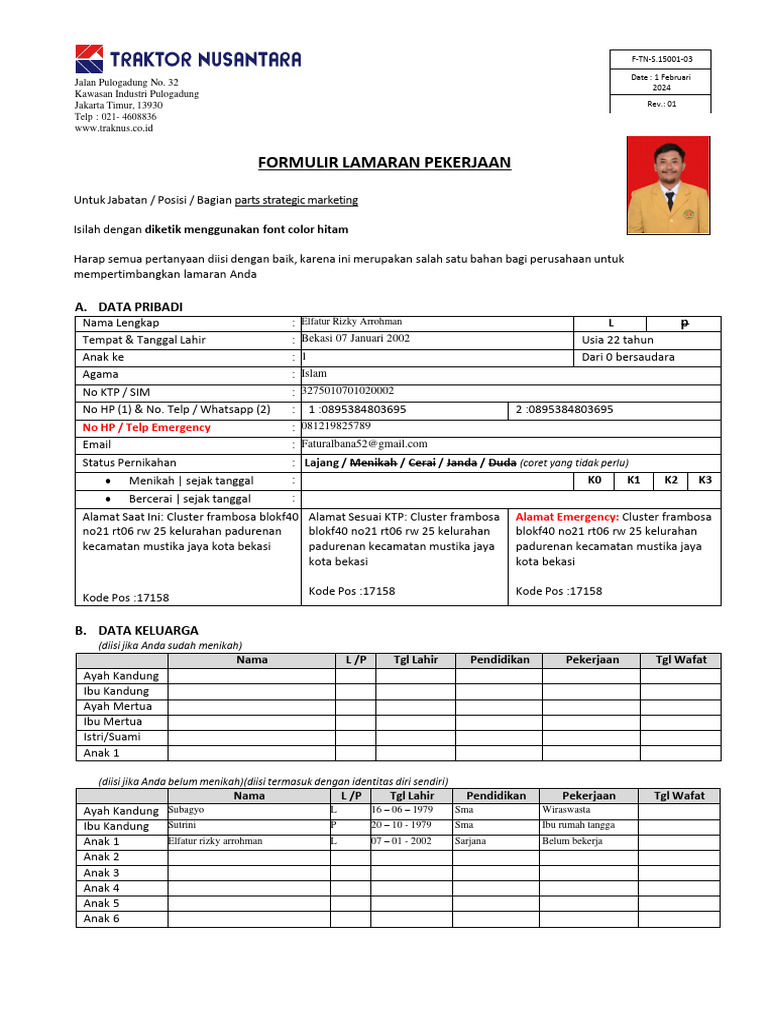 FLK Traktor Nusantara - Elfatur Rizky Arrohman | PDF