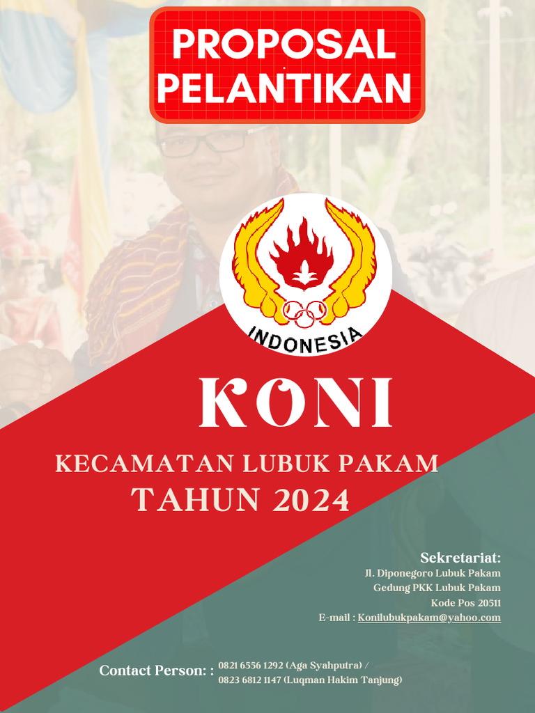 Proposal Pelantikan KONI Lubuk Pakam | PDF