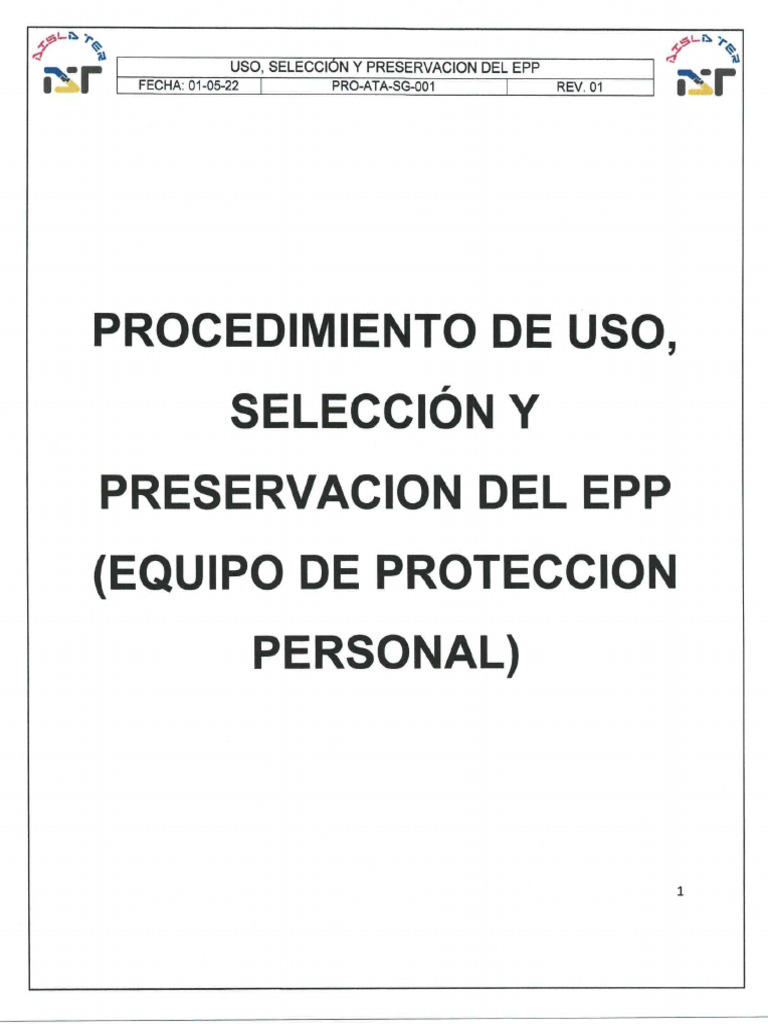 Pro-Ata-Sg-001 Epp | PDF