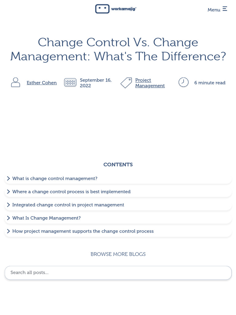Change Control vs. Change Management - What's The Difference | PDF ...
