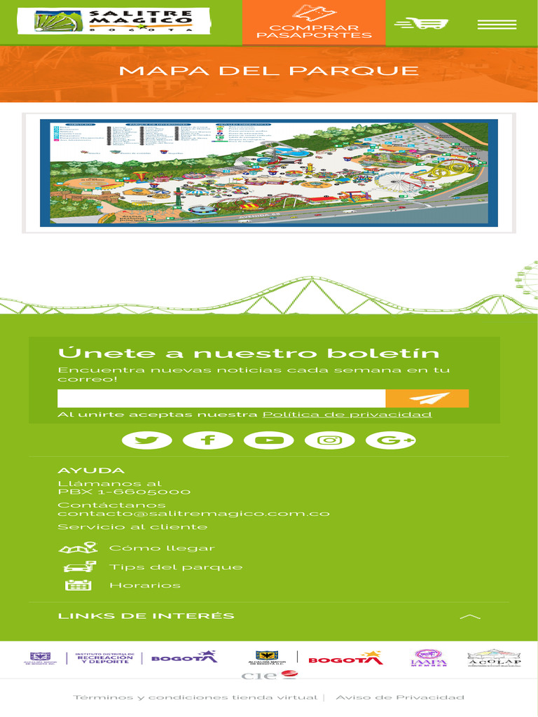 Mapa Del Parque - Salitre Mágico | PDF