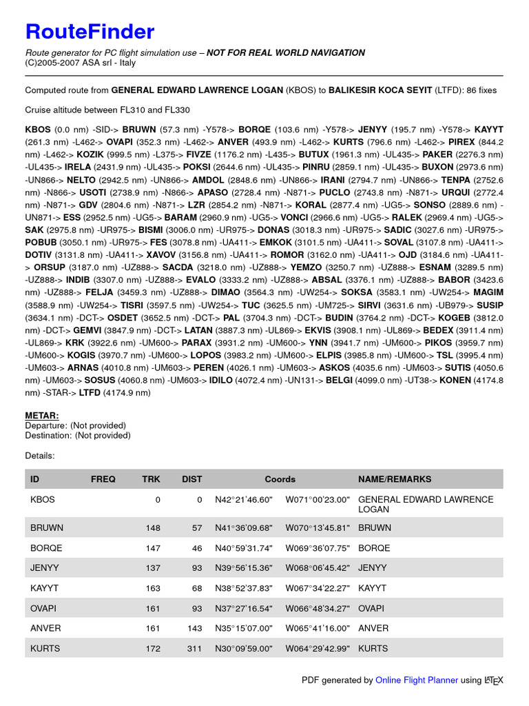 KBOS-LTFD | PDF | Aerospace Engineering | Airbus
