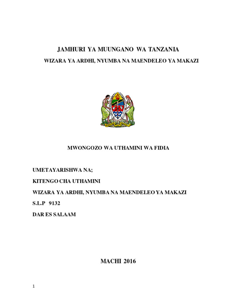 SW 1682065686 Mwongozo Wa Fidia | PDF