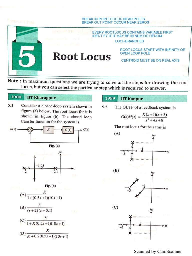 5.ROOT LOCUS Full Chapter) | PDF | Mathematical Objects | Computer Engineering