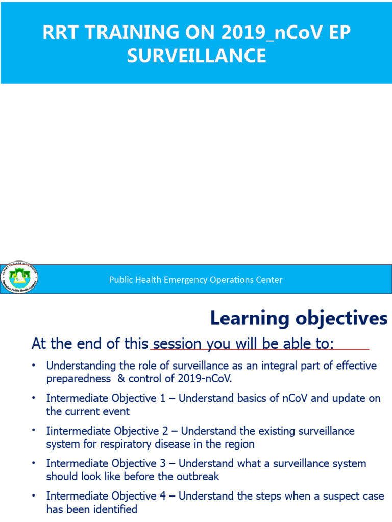 2019 nCoV RRT TOT Training Materia Module V1 07 Feb 2020n Ep ...