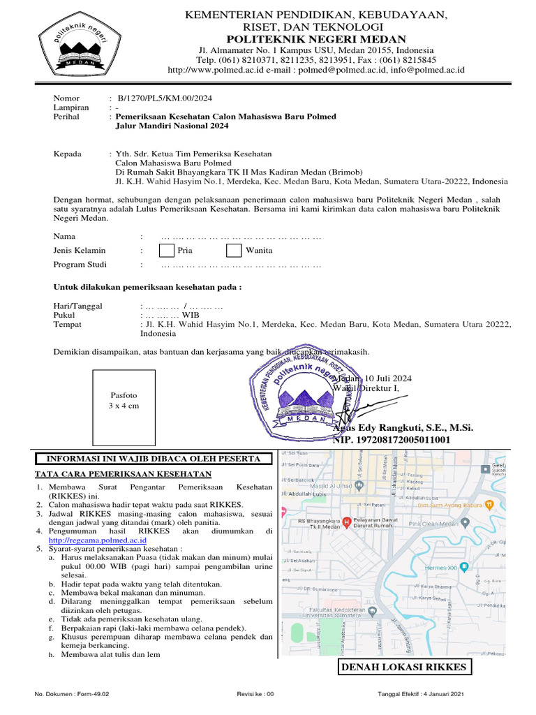 Form Rikkes Mandiri Nasional 2024 | PDF