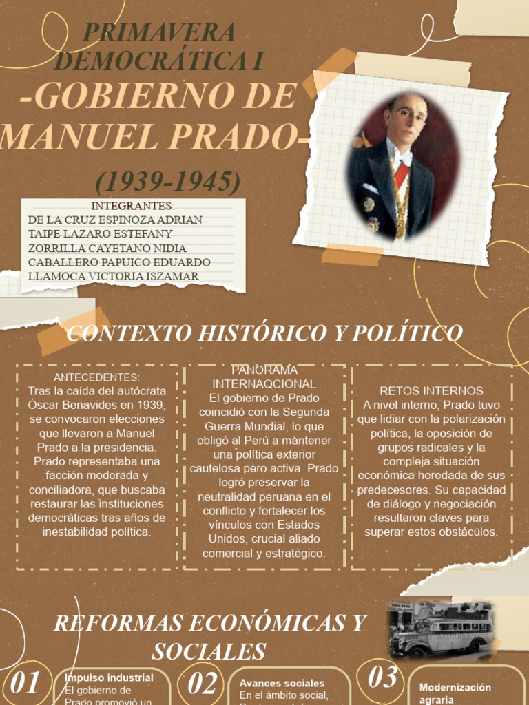 Gobierno de Manuel Prado (1939-1945) | PDF | Perú | Ciencias Políticas