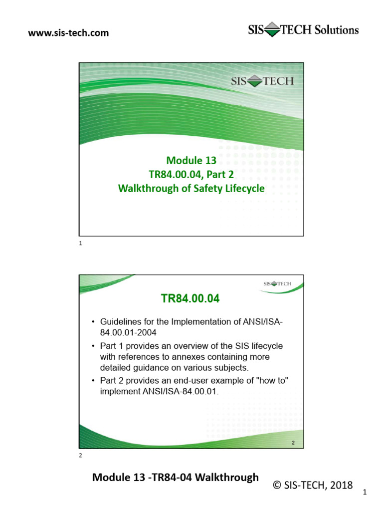 Module 13 - TR84-04 Walkthrough 2015 | PDF | Safety | Systems Engineering