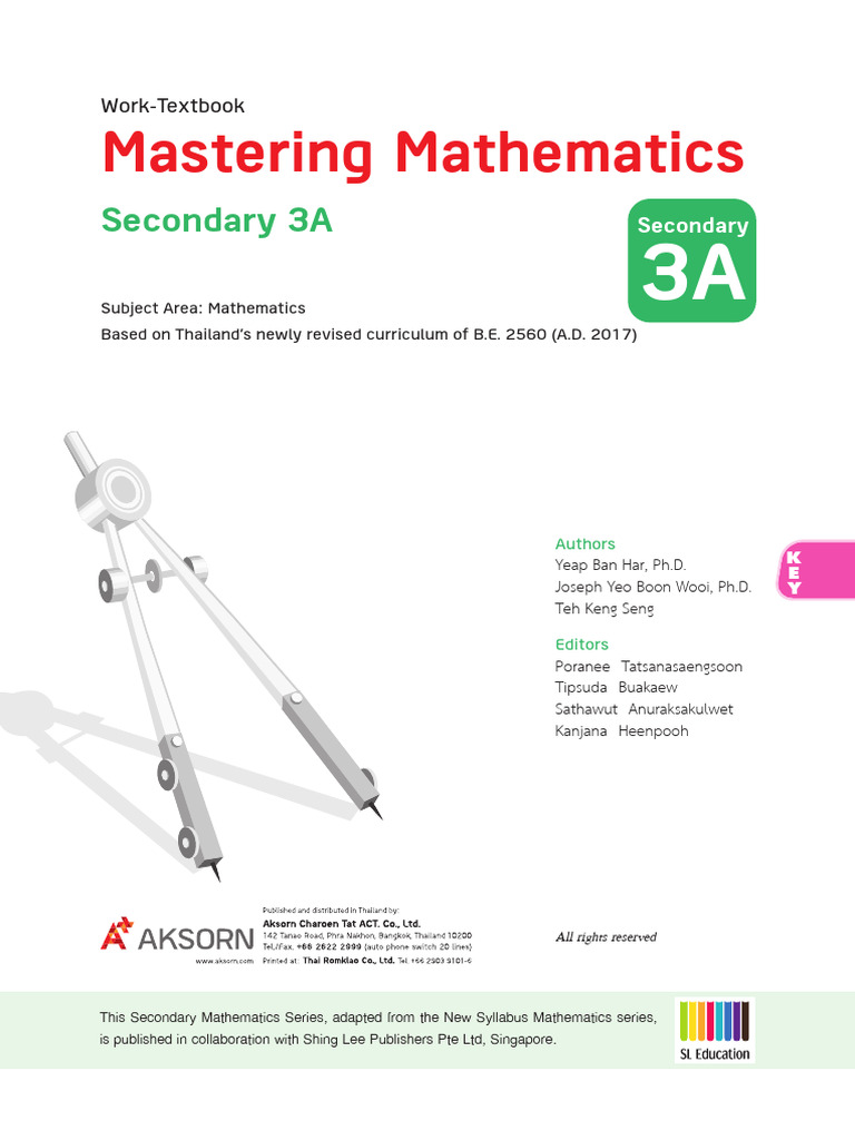 Key Mastering Mathematics 3A | PDF | Quadratic Equation | Variable ...