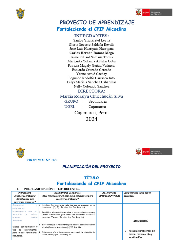 PROYECTO CPIP 2024 Matemática 4to | PDF | Geometría | Estadísticas