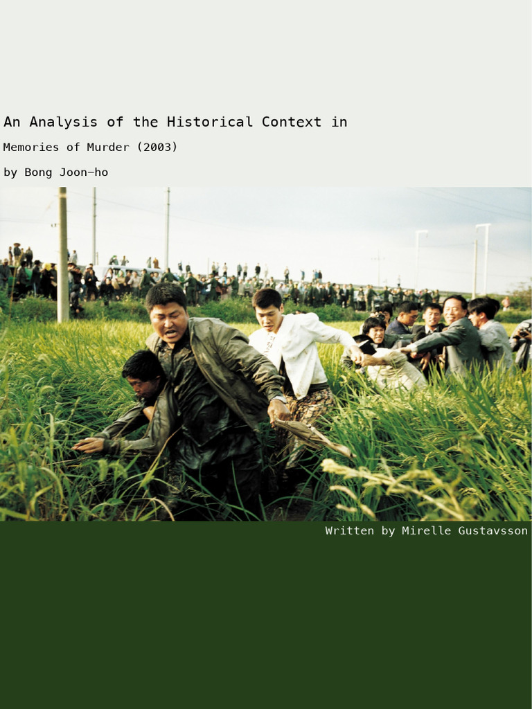 Memories of Murder - Mini Research Project - Mirelle Gustavsson | PDF ...