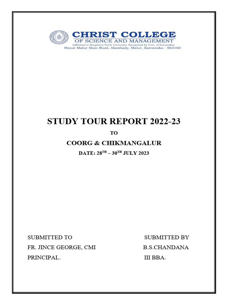 Study Tour Report Format 2022-23 B.s.chandana | PDF | Tibetan Buddhism ...