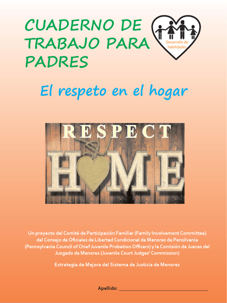 Parenting Workbook - Respect in The Home - Spanish - 9-19 | PDF ...