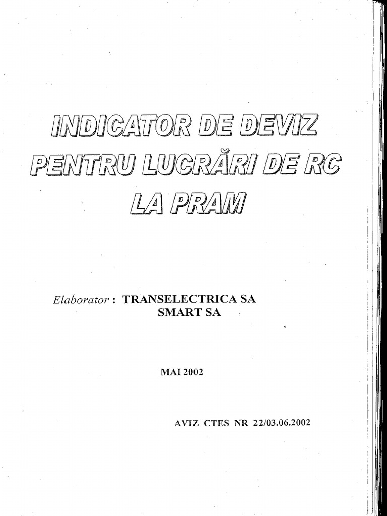Indicator de Deviz Pentru Lucrari RC La PRAM | PDF