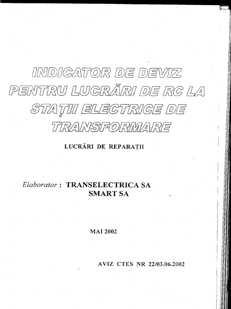Indicator de Deviz Pentru Lucrari RC Lucrari de Reparatii | PDF