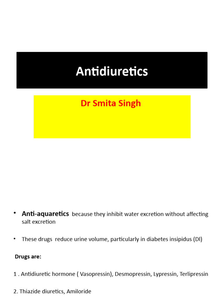 Antidiuretics | PDF | Endocrine System