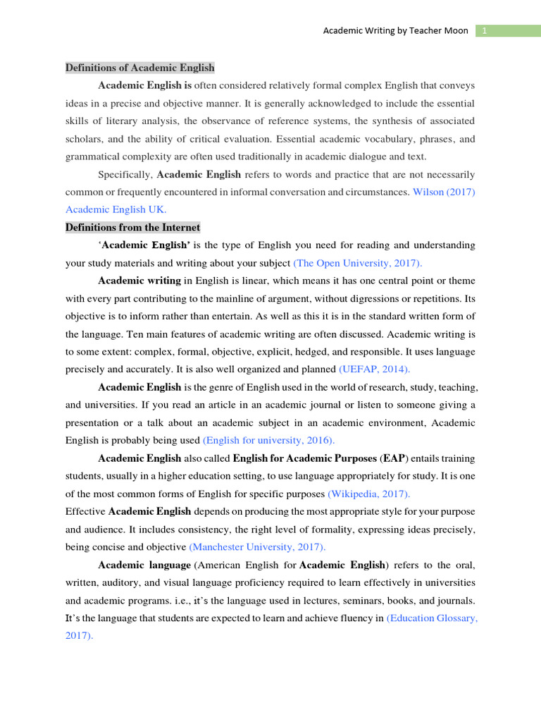 Understanding Academic English Essentials | PDF | English Language ...