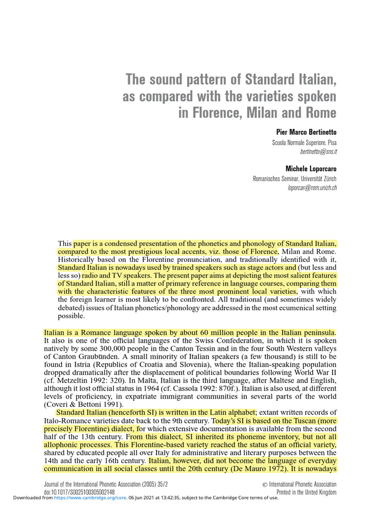 International Ipa Italian | PDF | Stress (Linguistics) | Syllable