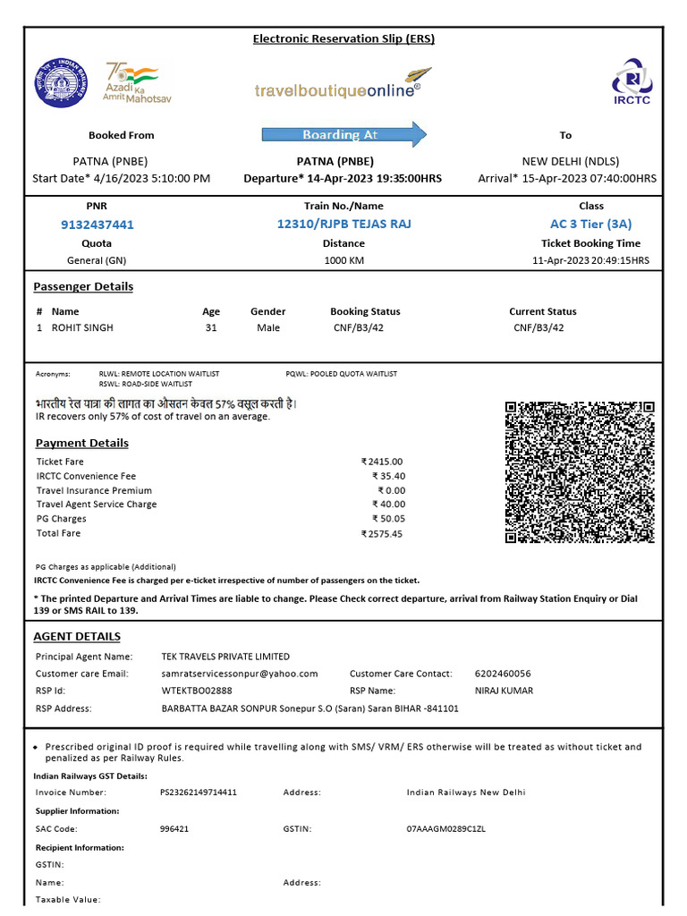 Confirm Ticket by Railways | PDF | Service Industries