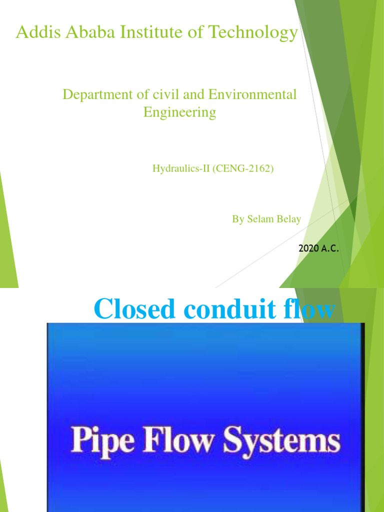 Closed Conduit Flow | PDF | Fluid Mechanics | Shear Stress
