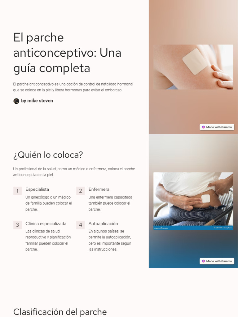 El Parche Anticonceptivo Una Guia Completa | PDF | Control de la ...
