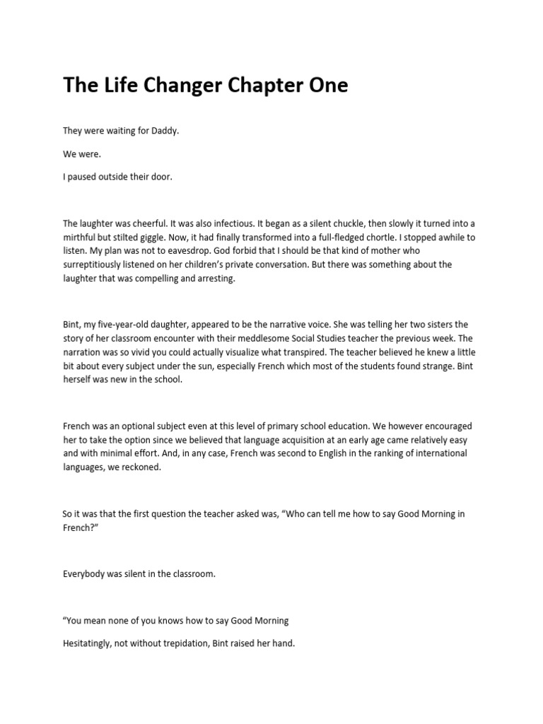 The Life Changer Jamb Novel | PDF | Wellness