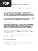 Jaba B12: Indicações e Administração | PDF | Vitamina B12 | Vitamina