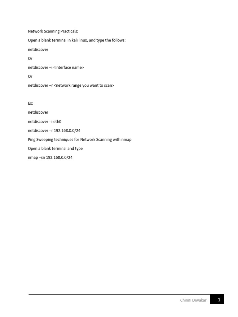 3 Scanning And 4 Enumeration And Vuln Assessment Lab Pdf Software