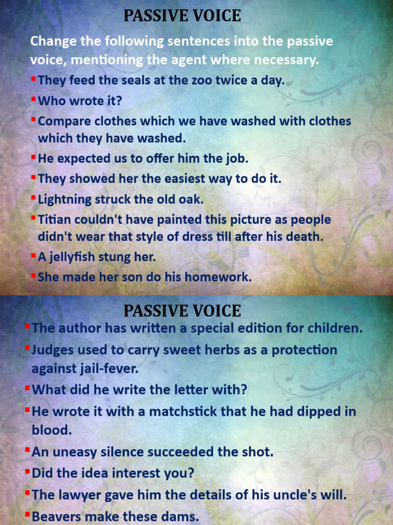 The Passive-Exercises | PDF