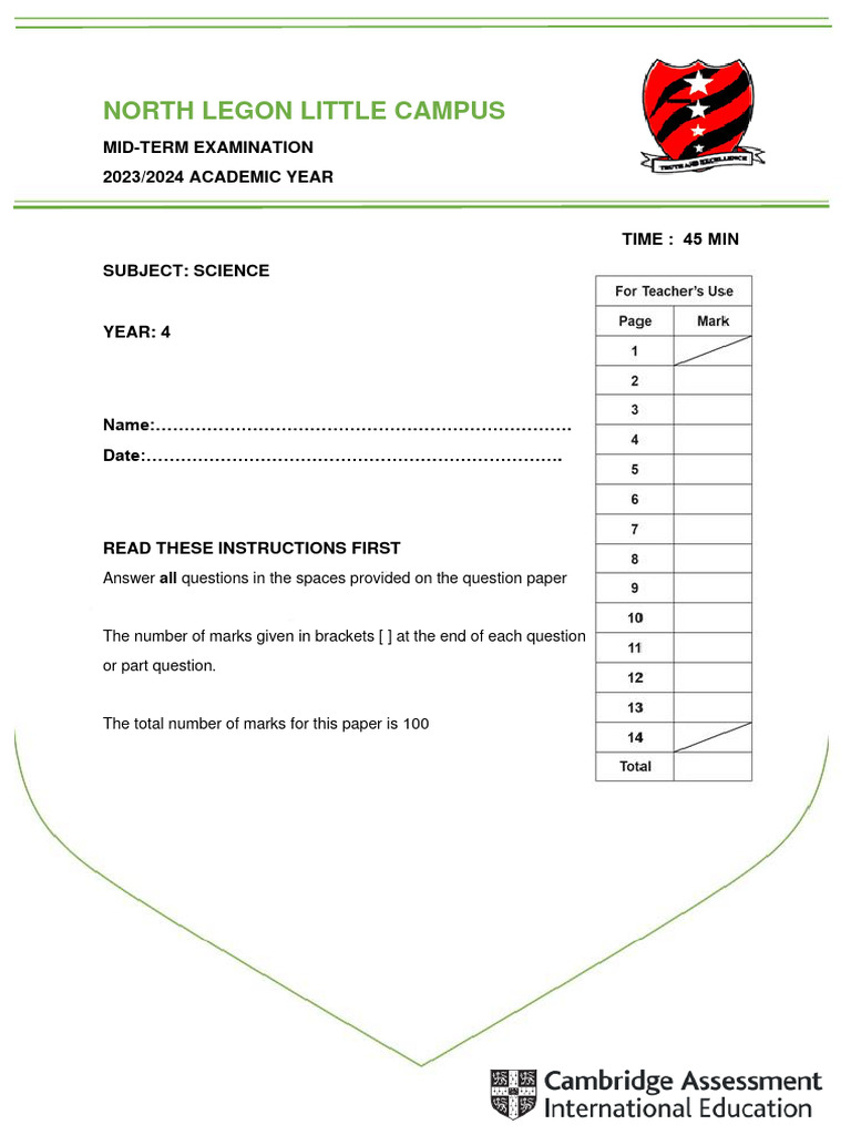 Year 4 Science 2 Midsem | PDF | Liquids | Solid