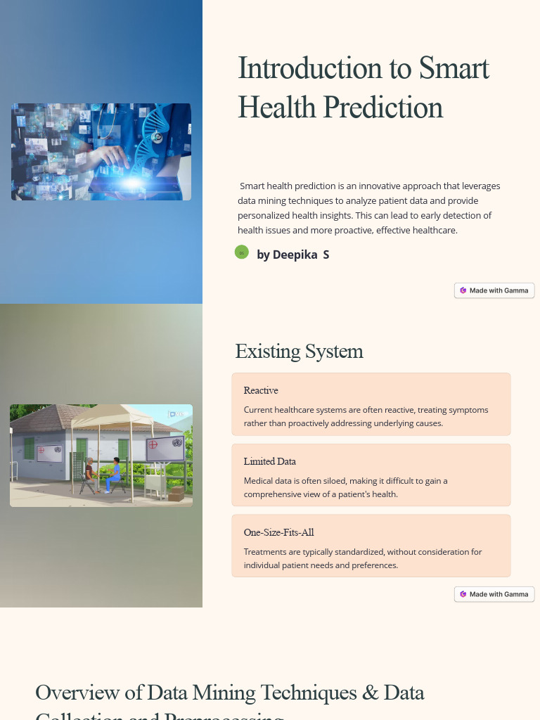 Introduction To Smart Health Prediction | PDF | Preventive Healthcare | Data