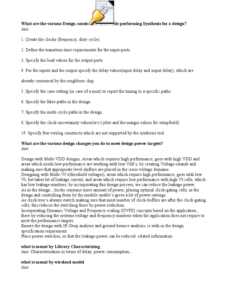 Vlsi Interview Questions | PDF | Hardware Description Language | Cmos