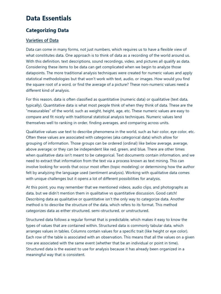 Transcript - Defining Data | PDF | Integer (Computer Science) | Data Type