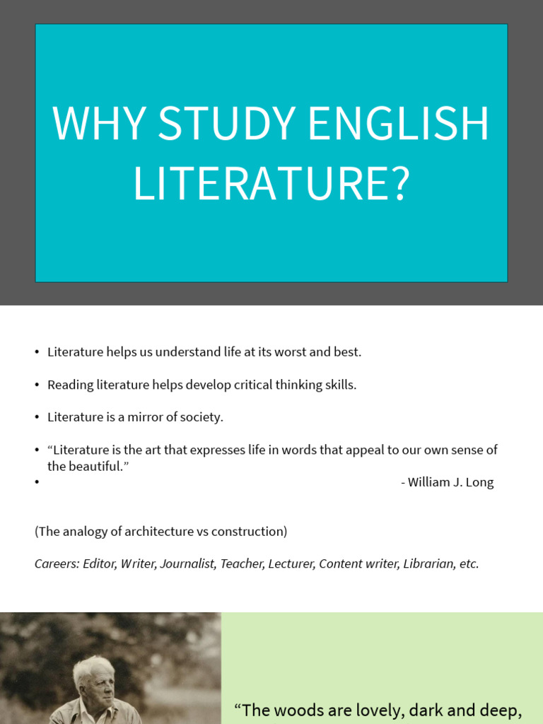 Importance of Studying English Literature | PDF