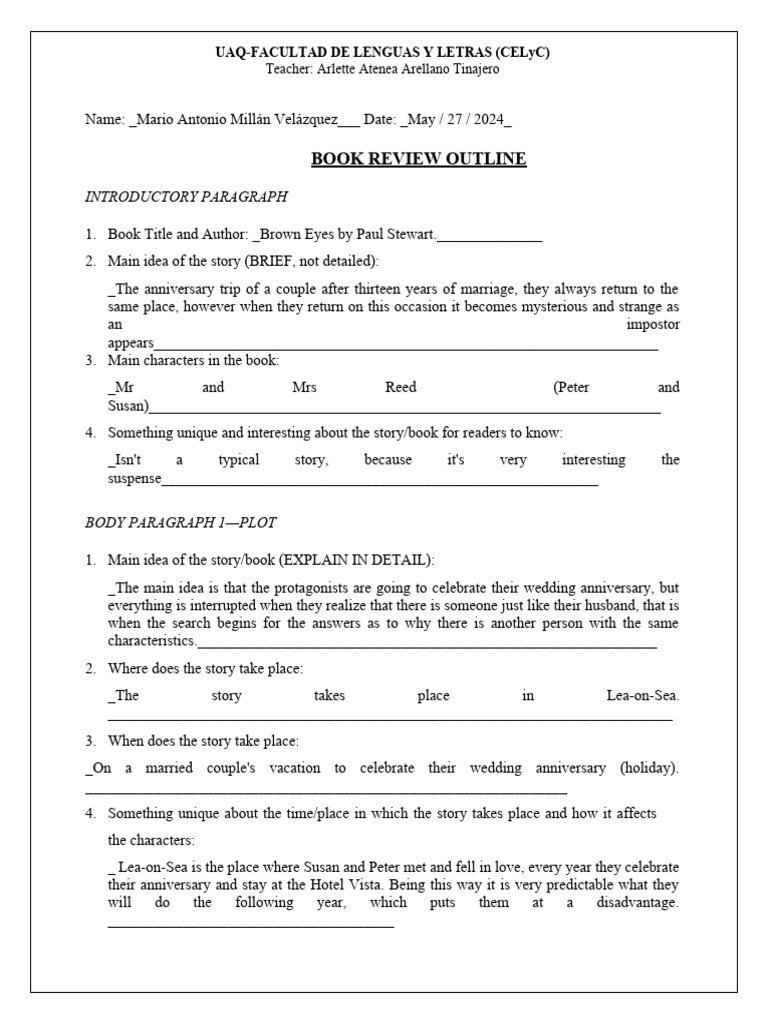 BOOK REVIEW Outline MAMV | PDF