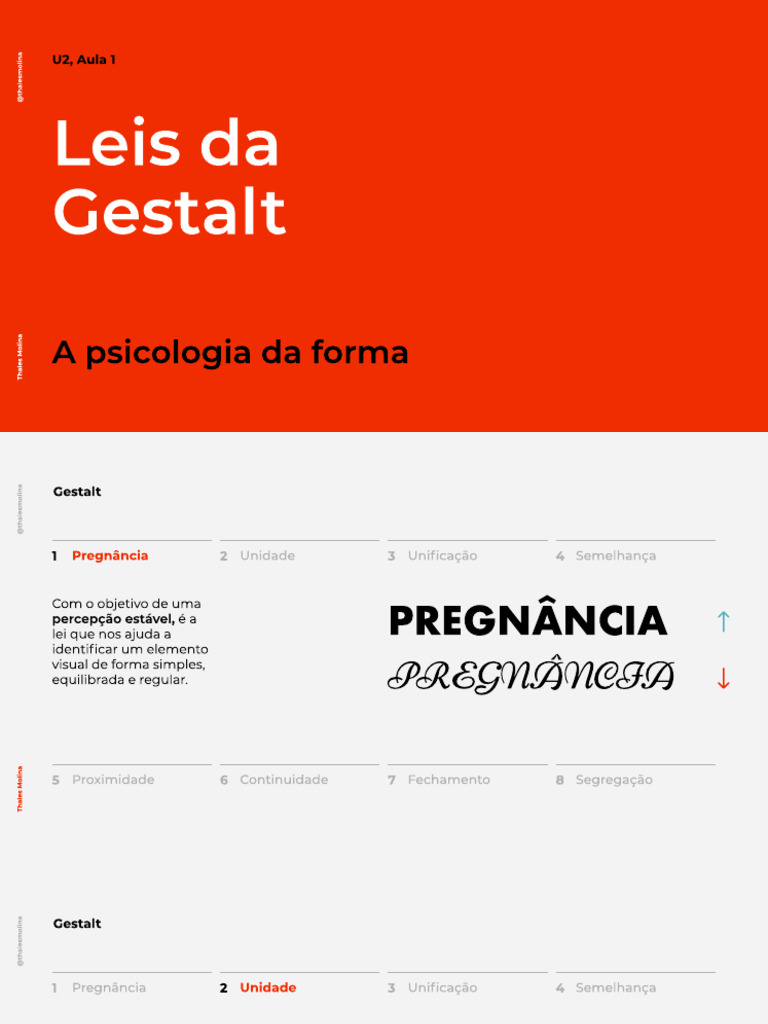 Leis da Gestalt na Percepção Visual | PDF | Psicologia | Conceitos ...