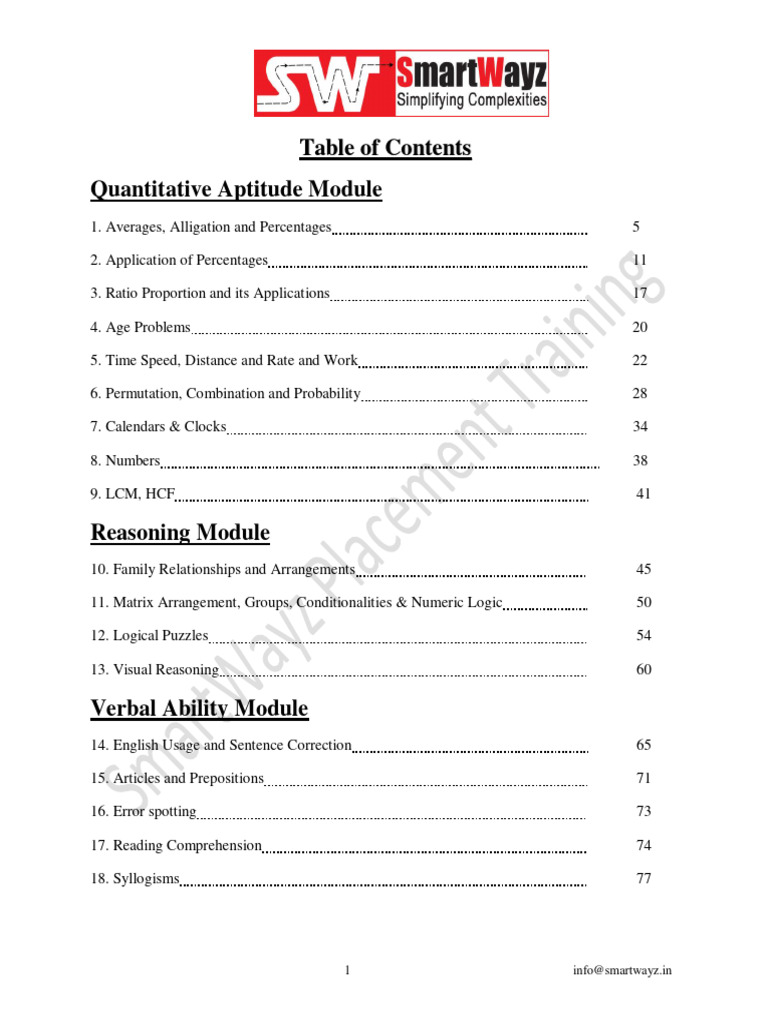 Aptitude Training Notes For Placement Preparation | PDF | Percentage ...