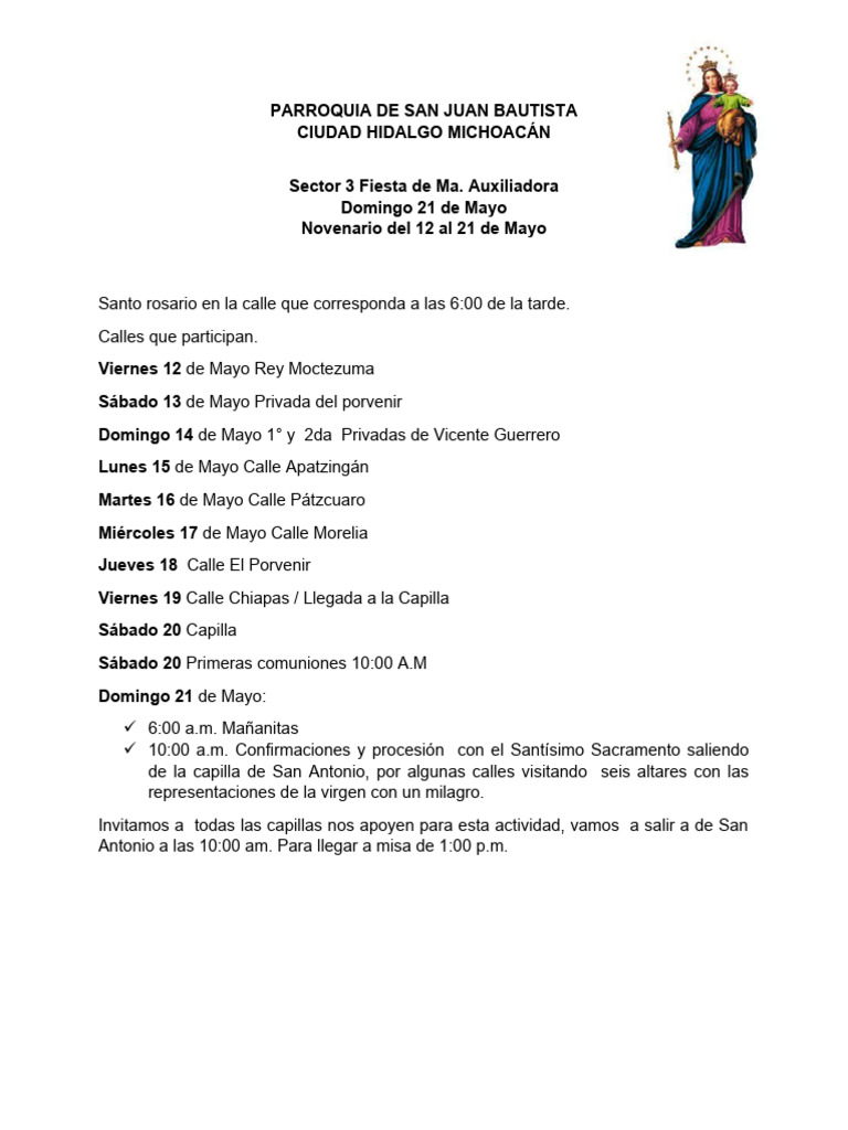 Ma. Auxiliadora Novenario | PDF