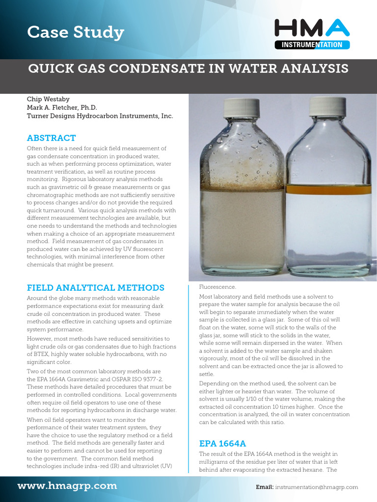 Quick Analysis of Hydrocarbon Condensate | PDF | Ultraviolet | Petroleum