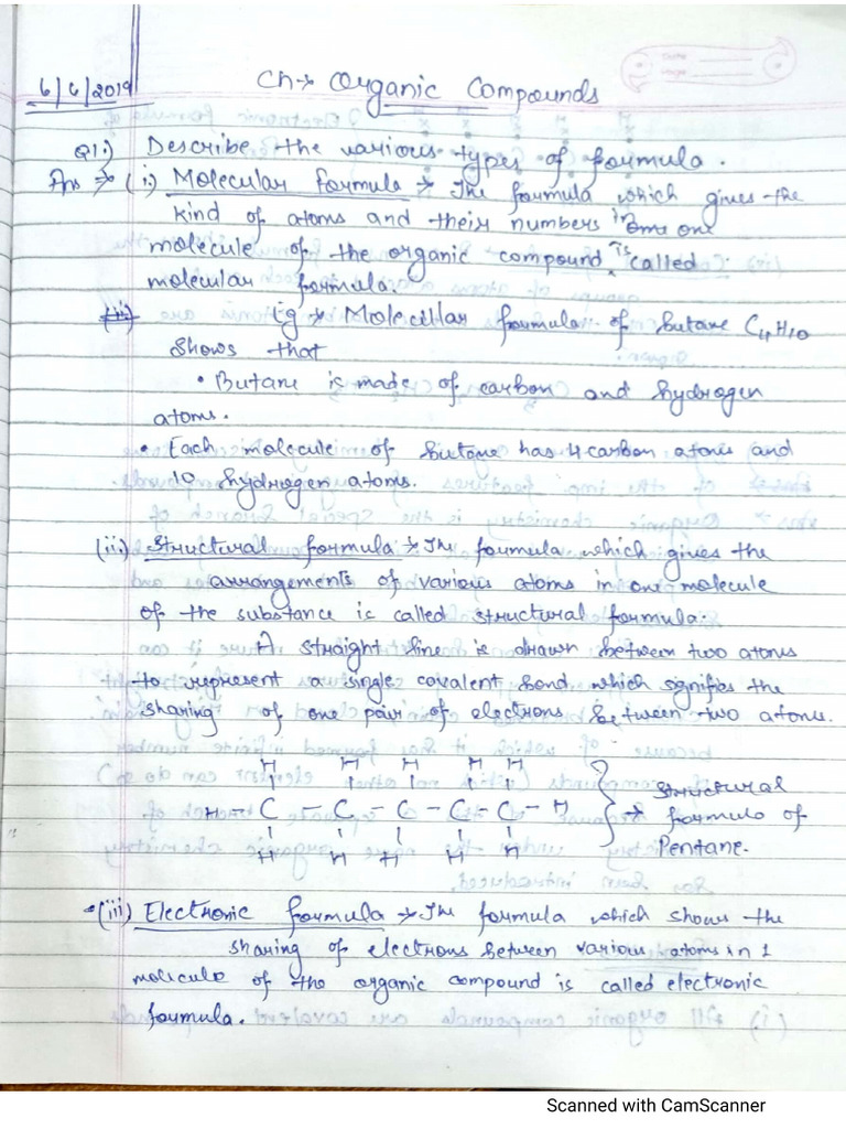 Organic Chemistry Class 10 | PDF