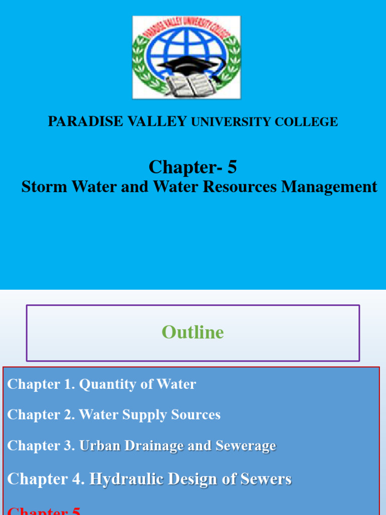 Chapter 5 drainage | PDF | Stormwater | Pond