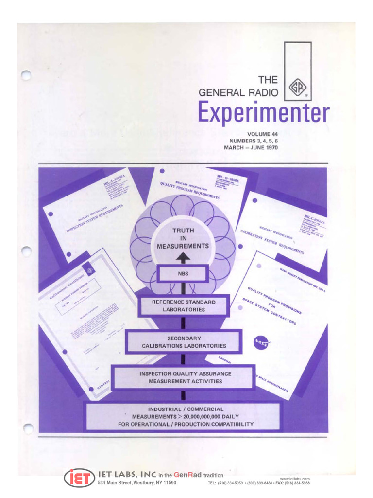 GenRad - Experimenter - March-June - 1970 - 1444 Standard Resistor | PDF