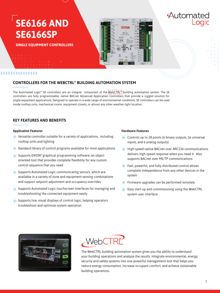 SE6166 SE6166sp CS 1222 tcm702-100184 | PDF | Building Automation ...