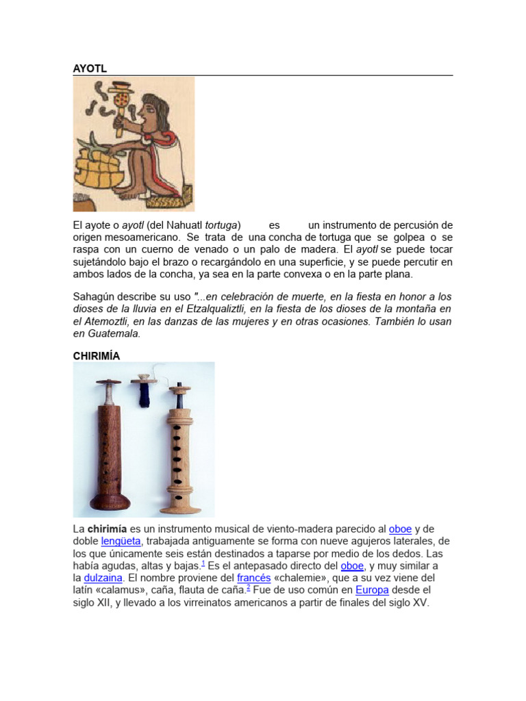 AYOTL | PDF | Oboe | Instrumentos musicales