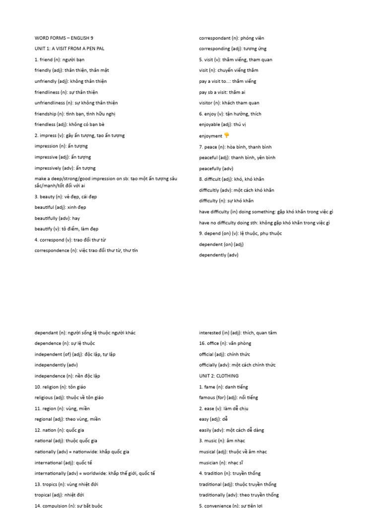 Word Forms | PDF